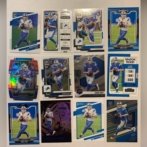 Panini | Other | Jared Goff Lot Of 2 Cardsselect Optic Mosaic Elite ...